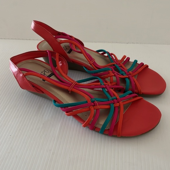 Impo | Shoes | Impo Stretch Reba Multi Color Slip On Small Wedge Heeled ...